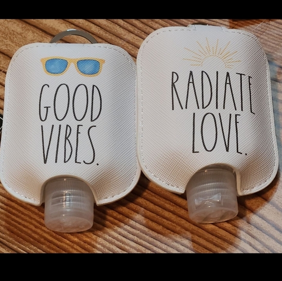 Rae Dunn | Accessories | Rae Dunn Sanitizer Holder Keychains Good Vibes ...
